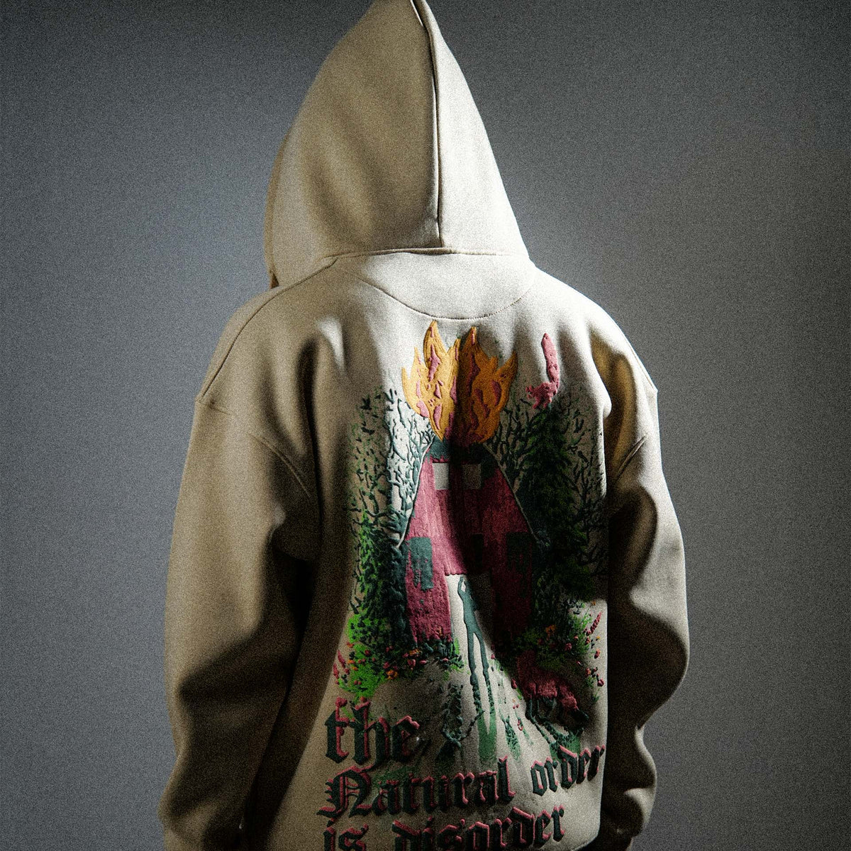 Law of Nature - Beige Oversized Zipper Hood – Dawntown